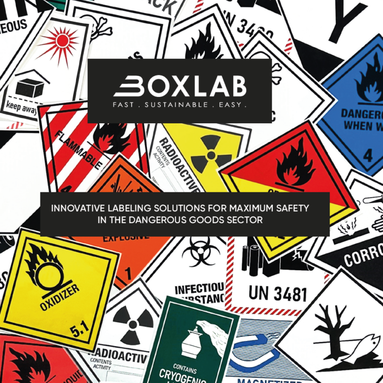 Flyer on dangerous goods & dangerous goods labels | BOXLAB Services